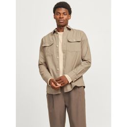 Jack & Jones Jack & Jones Herren Langarmhemd &raquo;JJEDARREN OVERSHIRT LS NOOS&laquo; beige S, N-Gr