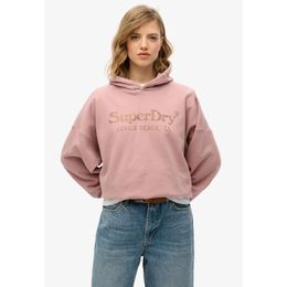 Superdry Damen Kapuzensweatshirt &raquo;VENUE METALLIC RELAXED HOOD&laquo; lila S