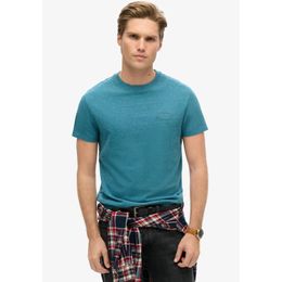Superdry Herren Rundhalsshirt &raquo;ESSENTIAL LOGO EMB TEE&laquo; blau XL