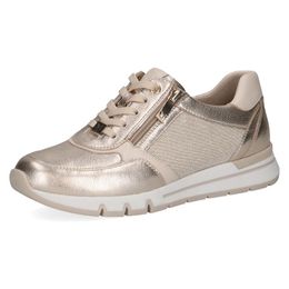 Caprice Damen Keilsneaker , Freizeitschuh, Halbschuh, Schn&uuml;rschuh in Schuhweite H (=sehr weit) gold 40