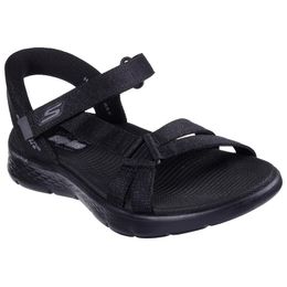 Skechers Damen Sandale &raquo;GO WALK FLEX SANDAL-ILLUMINATE&laquo; Sandalette, Trekking Sandale mit Gogo Mat Fu&szlig;bett schwarz 37