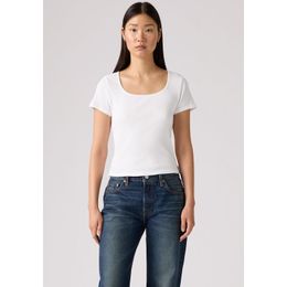 Levi's Levi's Damen T-Shirt &raquo; Essential T-Shirt mit quadratischem Ausschnitt&laquo; Feinrippqualit&auml;t wei&szlig; M (38)