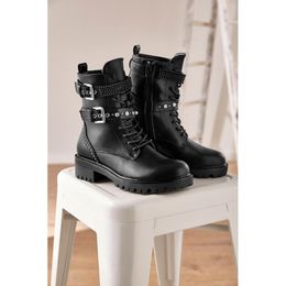 Aniston Shoes Damen Aniston SHOES Schn&uuml;rboots Schn&uuml;rstiefelette, Bikerboots - NEUE KOLLEKTION 37