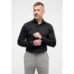 Eterna Herren Langarmhemd &raquo;SLIM FIT&laquo; EASY IRON (b&uuml;gelleicht) schwarz 46, Normalgr&ouml;&szlig;en