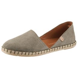 VERBENAS Damen VERBENAS Espadrille &raquo;CARMEN SERRAJE&laquo; , Schlupfschuh, Sommerschuh, Loafer mit typischem Jute-Rahmen gr&uuml;n 37