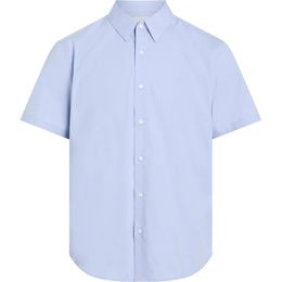 Calvin Klein Damen Kurzarmhemd &raquo;SS SOLID STRETCH CLASSIC SHIRT&laquo; in Unifarbe blau S, N-Gr