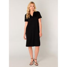 Base Level Damen Sommerkleid &raquo;YEN&laquo; Ohne Taschen mit Bindeg&uuml;rtel schwarz 36, N-Gr