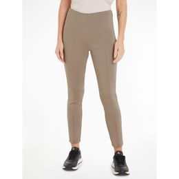 Calvin Klein Damen Leggings &raquo;TECHNICAL KNIT LEGGING&laquo; mit Rei&szlig;verschluss am Beinabschluss grau 42, N-Gr
