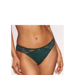 Lascana Damen Lascana Slip mit h&uuml;bschen Spitzeneins&auml;tzen gr&uuml;n 48/50