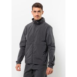 Jack Wolfskin Herren Fahrradjacke &raquo;BIKE COMMUTE WIND JKT M&laquo; mit Kapuze grau L (52)