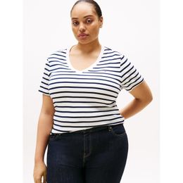 Tommy Hilfiger Curve Damen V-Shirt &raquo;CRV SLIM CODY V-NK SS&laquo; in gro&szlig;en Gr&ouml;&szlig;en 54