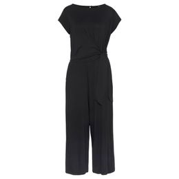 Lascana Culotte-Overall mit Knotendetail in der Taille, femininer Jumpsuit, festlich schwarz 36, N-Gr Culotte-Overall