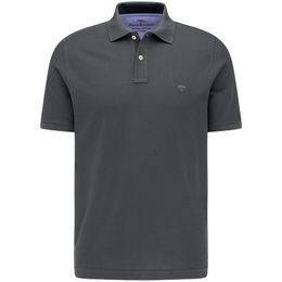 Fynch-Hatton Herren Fynch-Hatton Poloshirt normale Passform, mit 2-Knopf-Polokragen, aus Baumwolle grau XL (56/58)