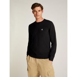 Calvin Klein Jeans Herren Rundhalspullover &raquo;MODERN CREW NECK SWEATER&laquo; Logodruck, Rundhals schwarz XL