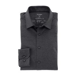 OLYMP Herren OLYMP Businesshemd &raquo;No. Six 24/Seven super slim&laquo; in bequemer Jersey-Qualit&auml;t grau 46, N-Gr