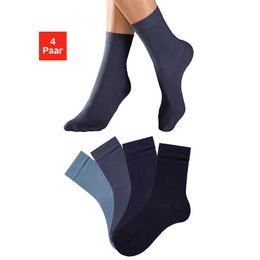 H.I.S. H.I.S Damen Socken Packung, 4 Stk. tlg. in unterschiedlichen Farbzusammenstellungen blau 27-30