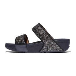 fitflop Damen Pantolette &raquo;LULU MULTI-TONAL GLITTER&laquo; Badeschuh, Slides, Sandale mit Glitter blau 37