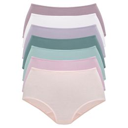 Vivance Damen Taillenslip 7er-Pack, in frischen und gedeckten Farben bunt 32/34