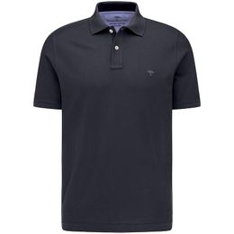 Fynch-Hatton Herren Fynch-Hatton Poloshirt normale Passform, mit 2-Knopf-Polokragen, aus Baumwolle blau S (46/48)