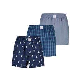 MG-1 Boxershorts 'Christmas' Herren Gr&ouml;&szlig;e XXL blau / navy / taubenblau