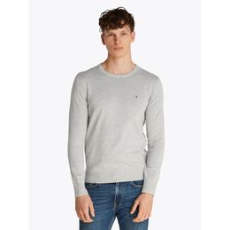 Tommy Hilfiger Herren Rundhalspullover &raquo;ESSENTIAL COTTON CREW NECK&laquo; Crewneck Regular Fit Premium Mode grau L