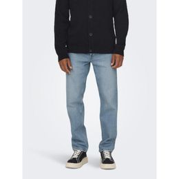 Only & Sons Only & Sons Herren ONLY & SONS Regular-fit-Jeans &raquo;ONSEDGE STRAIGHT BROMO 0017 DOT DNM NOOS&laquo; blau 38, L&auml;nge 32