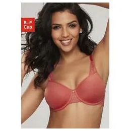 Minimizer-BH Lascana, Damen, Gr. 70, Cup B, rot (chrysanthemu), Microtouch, Obermaterial: 87% Polyamid, 13% Elasthan, BHs Minimizer-BH, mit Spacer-Schalen und B&uuml;gel &ndash; auch ideal f&uuml;r gro&szlig;e Gr&ouml;&szlig;en