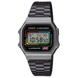 Casio Vintage Armbanduhr UNO Anthrazit / Schwarz / Silber | Gr.: onesize