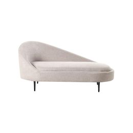 Beliani Chaiselongue VALREAS in Beige/Schwarz - (W) 151 x (H) 74 x (L) 80 cm | Gr.: onesize