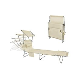sobuy Sonnenliege in Beige - (B)189 x (H)28 x (T)62cm | Gr.: onesize