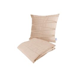 Kayoom Dekokissen & Decke - Tagesdecke Paulina 125 2er-Set in champagner | Gr.: onesize