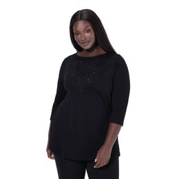 Ulla Popken Shirt in schwarz | Gr.: 54-56
