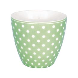 GreenGate Latte Cup Becher DOTTY PALE GREEN Gr&uuml;n mit wei&szlig;en Punkten | Gr.: onesize