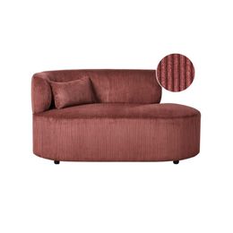 Beliani Chaiselongue VANVEY in Rot/Schwarz - (W) 147 x (H) 73 x (L) 78 cm | Gr.: onesize