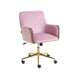 Beliani B&uuml;rostuhl ALTONA in Rosa/Gold - (W) 59 x (H) 84 x (L) 59 cm | Gr.: onesize