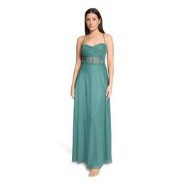 Vera Mont Abendkleid im Glitzer-Look in Green/Silver | Gr.: 38