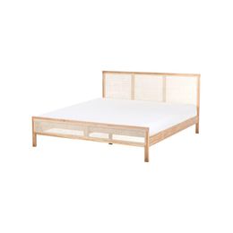 Beliani Doppelbett SALERNAS in Braun - (W) 186 x (H) 100 x (L) 206 cm | Gr.: onesize