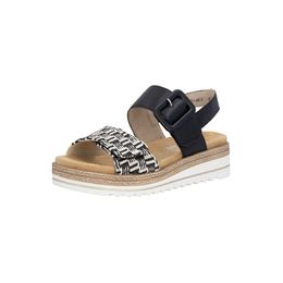 Remonte Espadrilles Sandalen in Schwarz | Gr.: 43