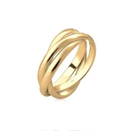 Elli Ring 925 Sterling Silber Ring Set in Gold | Gr.: 54