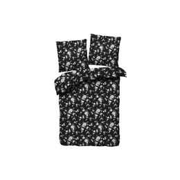 Traumschlaf Bettw&auml;sche Fleur Royale in schwarz | Gr.: 200x200 (2x 80x80 cm)