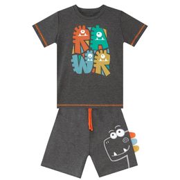 Denokids Set 'Rawr Dino' Jungen Gr&ouml;&szlig;e 116 grau