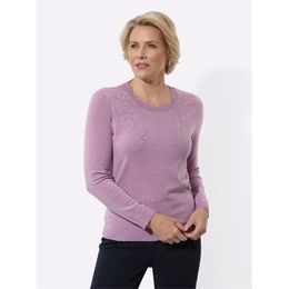 WITT WEIDEN Langarm-Pullover in orchidee-meliert | Gr.: 40