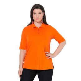 Ulla Popken Poloshirt in hellorange | Gr.: 50-52