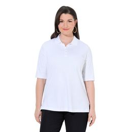 Ulla Popken Poloshirt in schneewei&szlig; | Gr.: 46-48