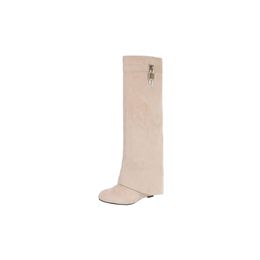 Ital-Design Stiefel Damen Gr&ouml;&szlig;e 36 beige Winterschuhe