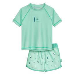 Playshoes UV-Schutz Bade-Set Surfbrett Palme in mint | Gr.: 110/116