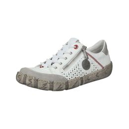 Rieker Komfort-Slipper, Slipper in cement/weiss/weiss | Gr.: 42