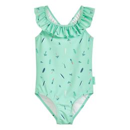 Playshoes UV-Schutz Badeanzug Surfbrett Palme in mint | Gr.: 110/116
