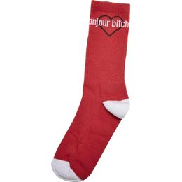 Mister Tee Basic Socks in black/white/red | Gr.: 39-42