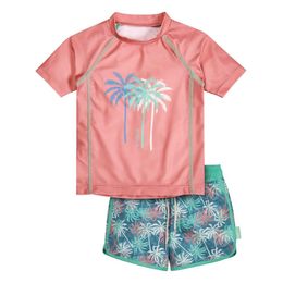 Playshoes UV-Schutz Bade-Set Palmen in koralle | Gr.: 110/116